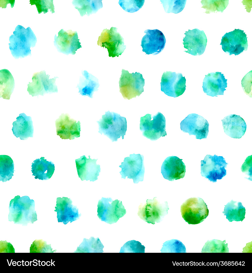 Seamless pattern of watercolor circles Royalty Free Vector