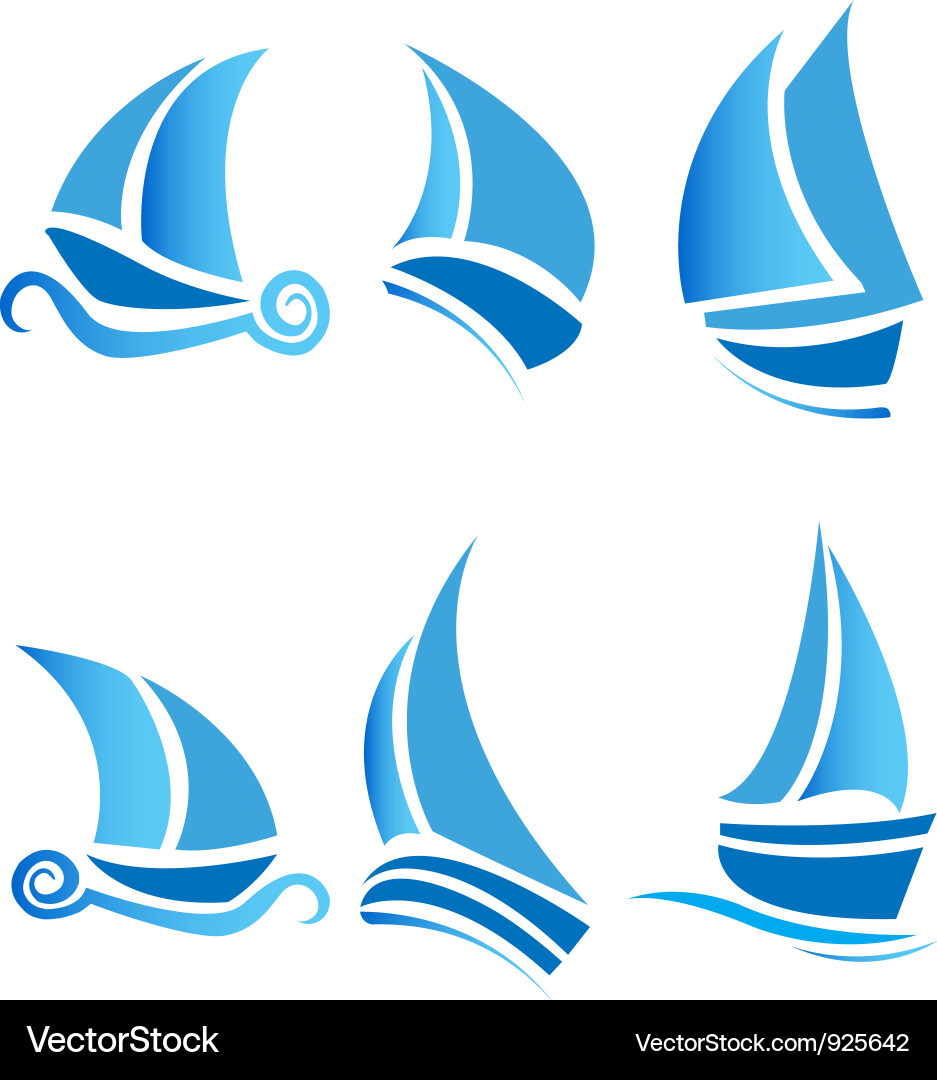 Set of boats Royalty Free Vector Image - VectorStock