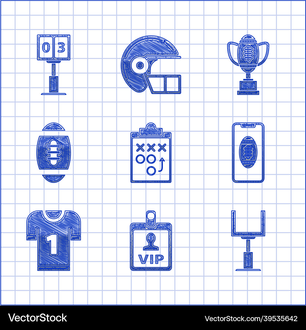 Set planning strategy concept vip badge american Vector Image