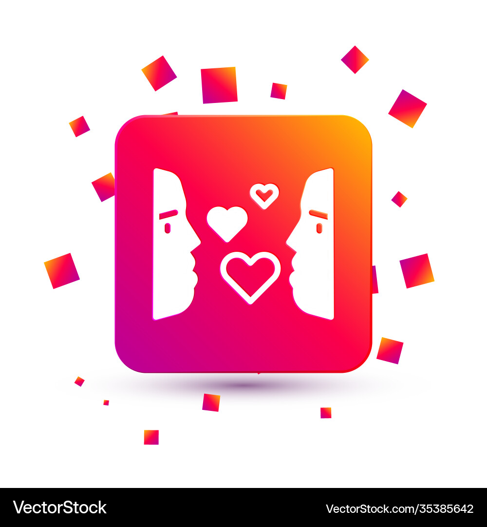 White love at first sight icon isolated on Vector Image