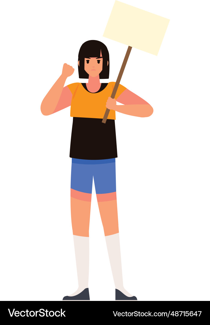 Activist woman revolution Royalty Free Vector Image