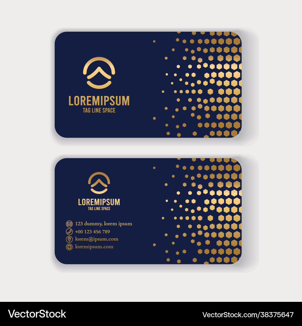 Business card template and name design Royalty Free Vector