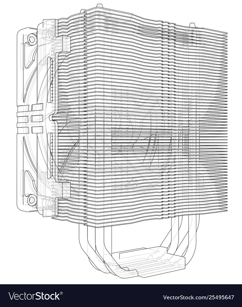 Cpu coller concept Royalty Free Vector Image - VectorStock