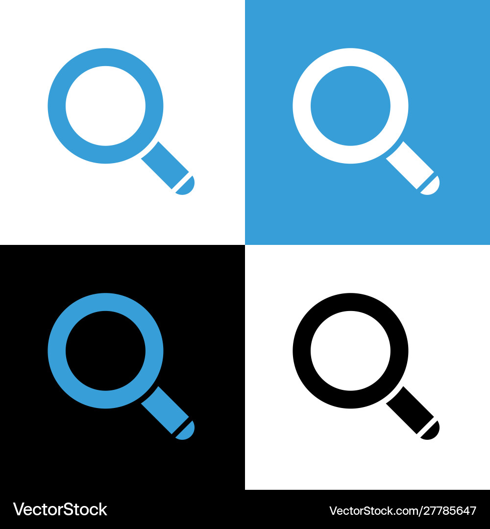 Find or search icon design magnifying glass Vector Image