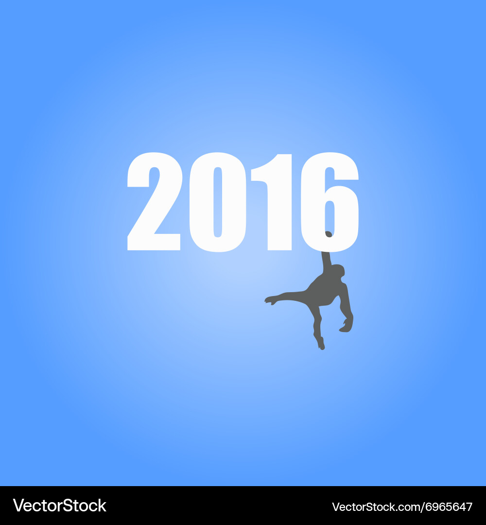 For the year of monkey 2016 Royalty Free Vector Image