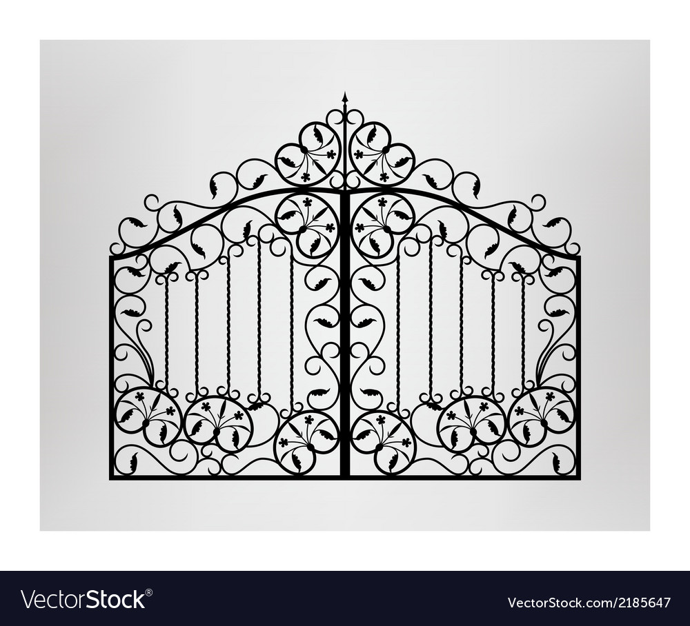 Forged gate Royalty Free Vector Image - VectorStock