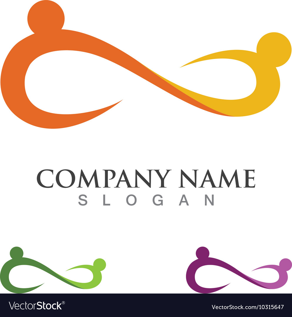 Infinity logo template Royalty Free Vector Image