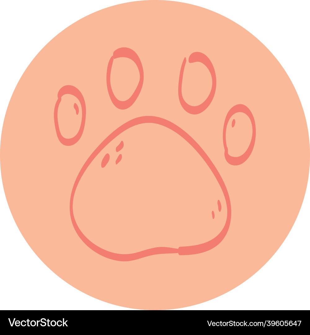 Paw pet animal Royalty Free Vector Image - VectorStock