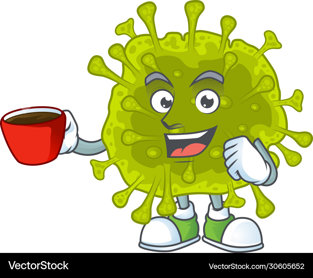 Coronavirus spread mascot showing an okay gesture Vector Image