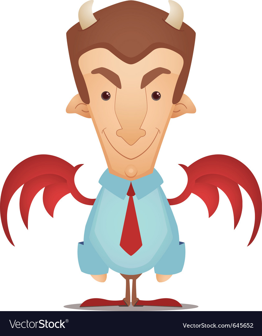 Devil businessman Royalty Free Vector Image - VectorStock