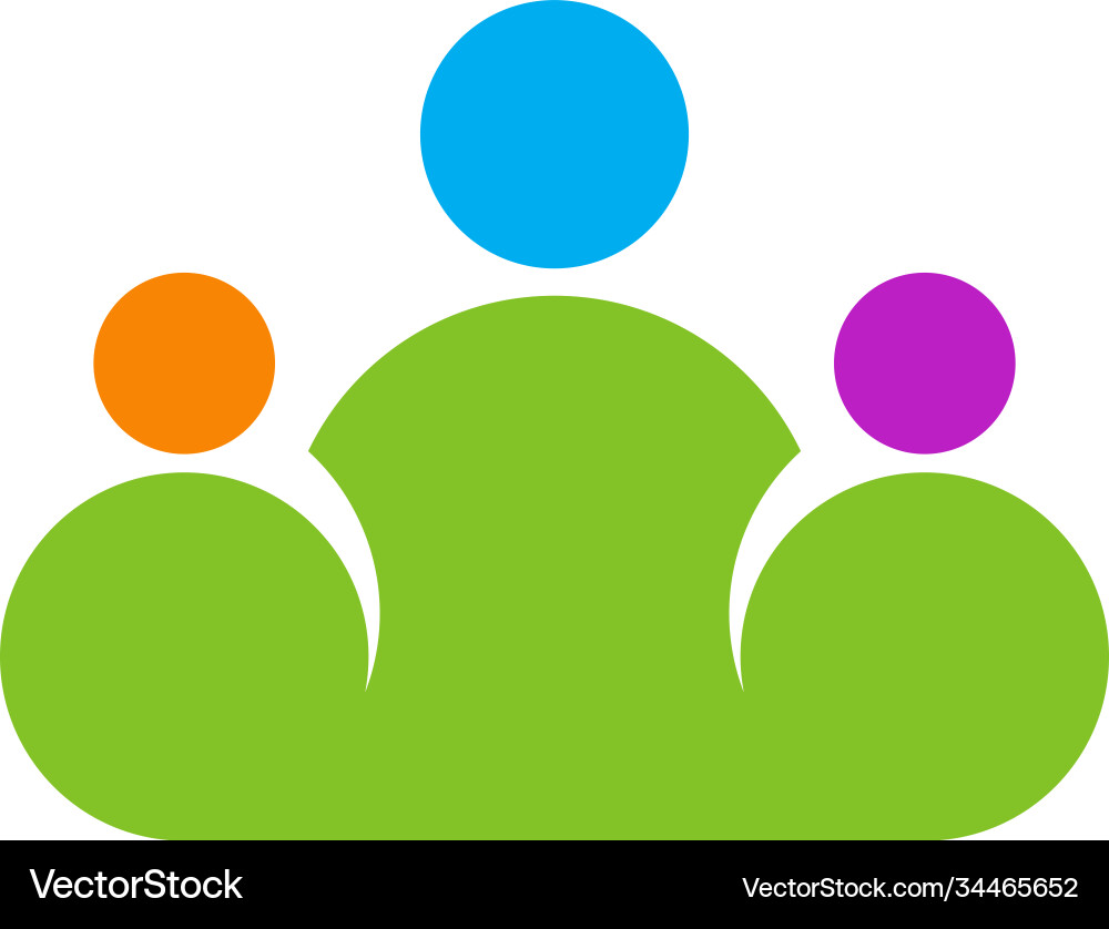 Family logo design template design community Vector Image