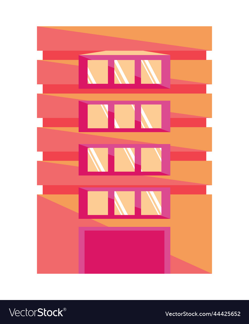 Flat building tower Royalty Free Vector Image - VectorStock