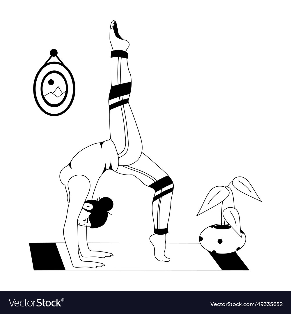 Flexibility pose Royalty Free Vector Image - VectorStock