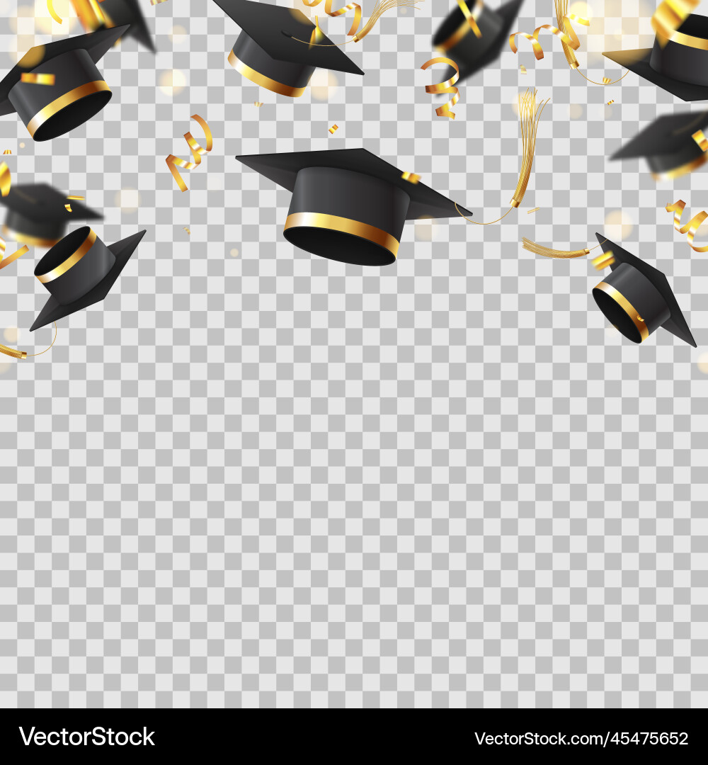 Graduation Celebration Backdrop Royalty Free Vector Image