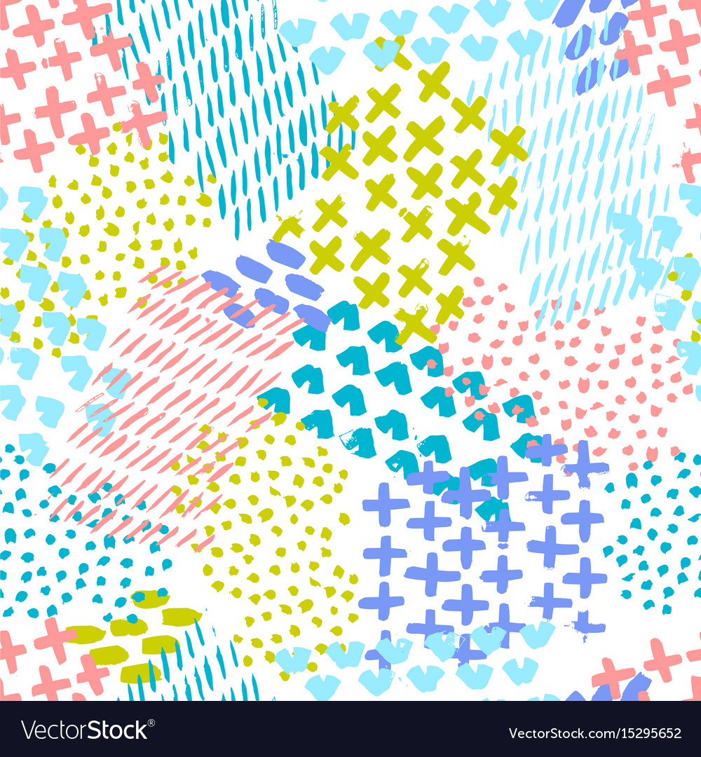Hand painted seamless pattern Royalty Free Vector Image