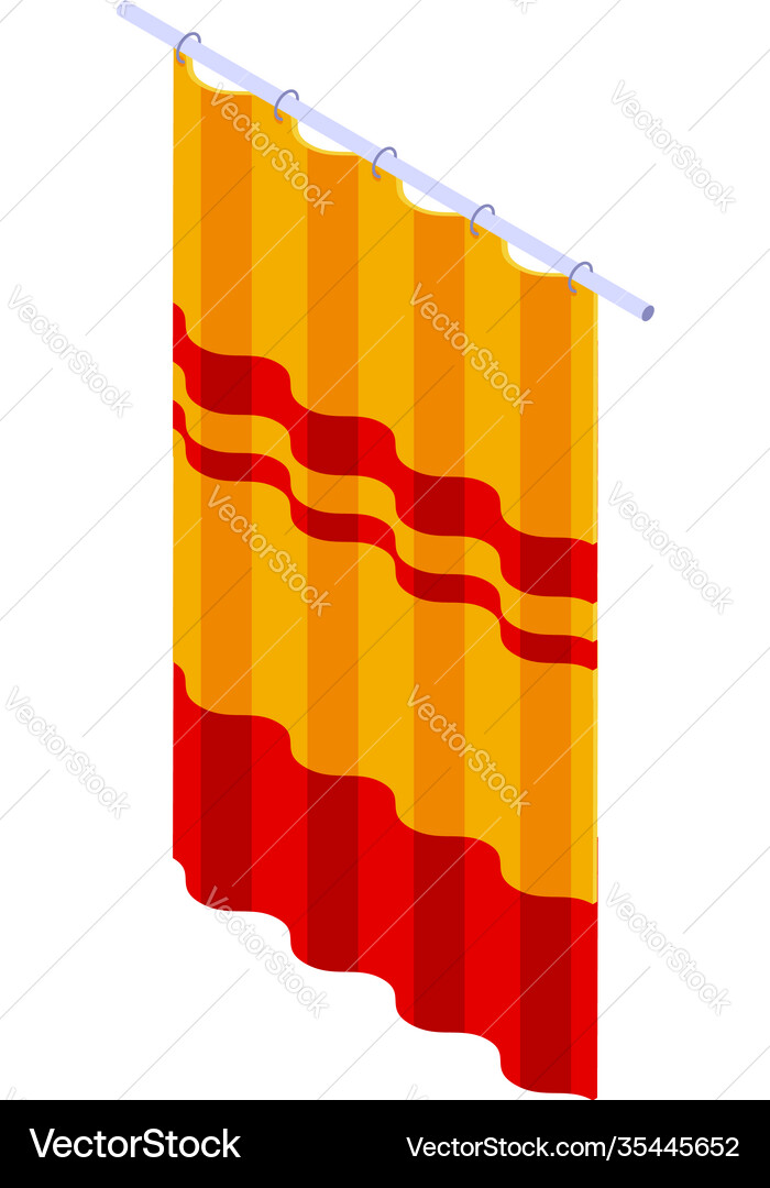 House shower curtain icon isometric style Vector Image