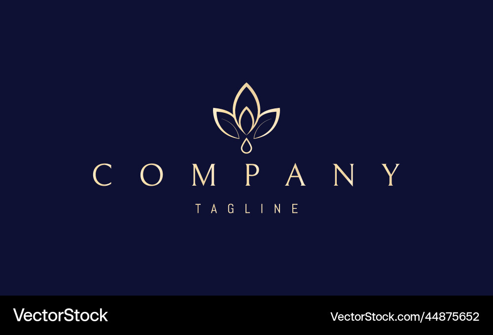Logo on which an abstract image of a flower Vector Image