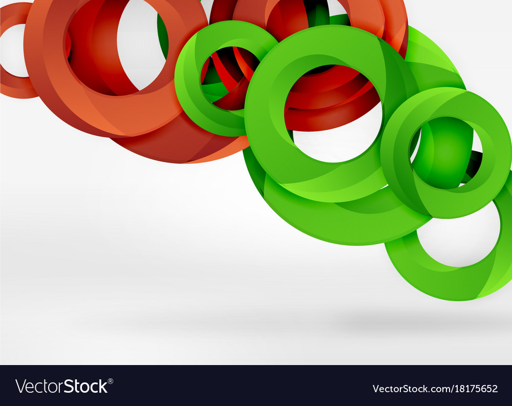 Modern 3d ring abstract background Royalty Free Vector Image