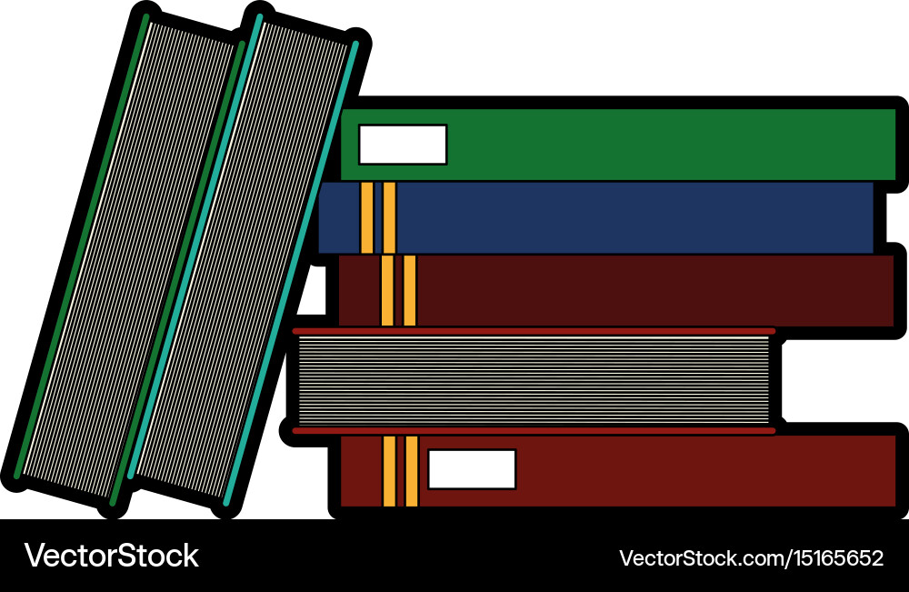 Pile of books icon image Royalty Free Vector Image
