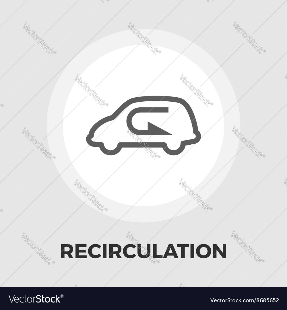 Recirculation air icon flat Royalty Free Vector Image