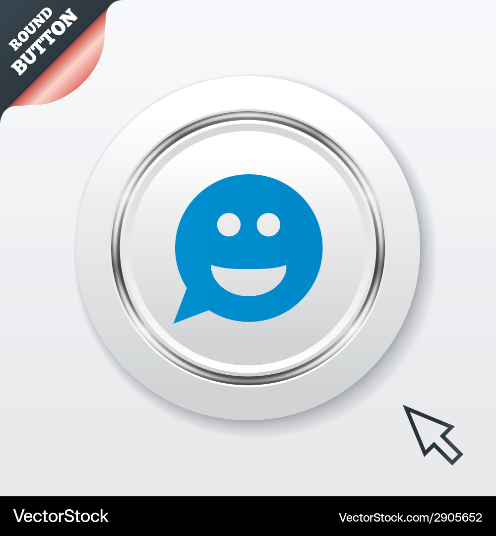 Smile face sign icon smiley symbol Royalty Free Vector Image