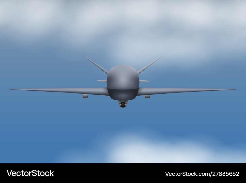 Uav drone unmanned spy in sky Royalty Free Vector Image