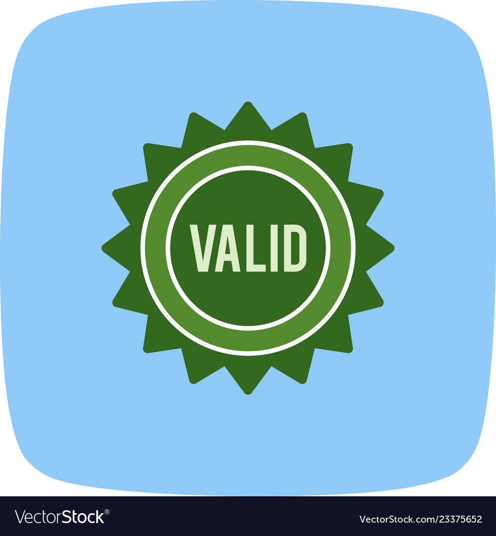 Valid stamp icon Royalty Free Vector Image - VectorStock