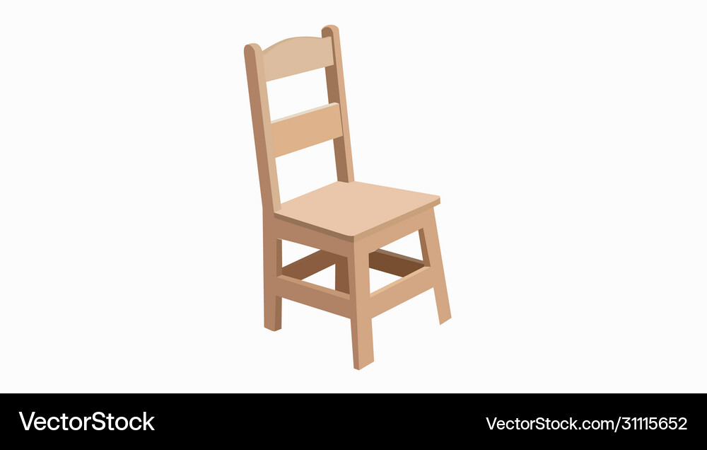 Wooden chair Royalty Free Vector Image - VectorStock