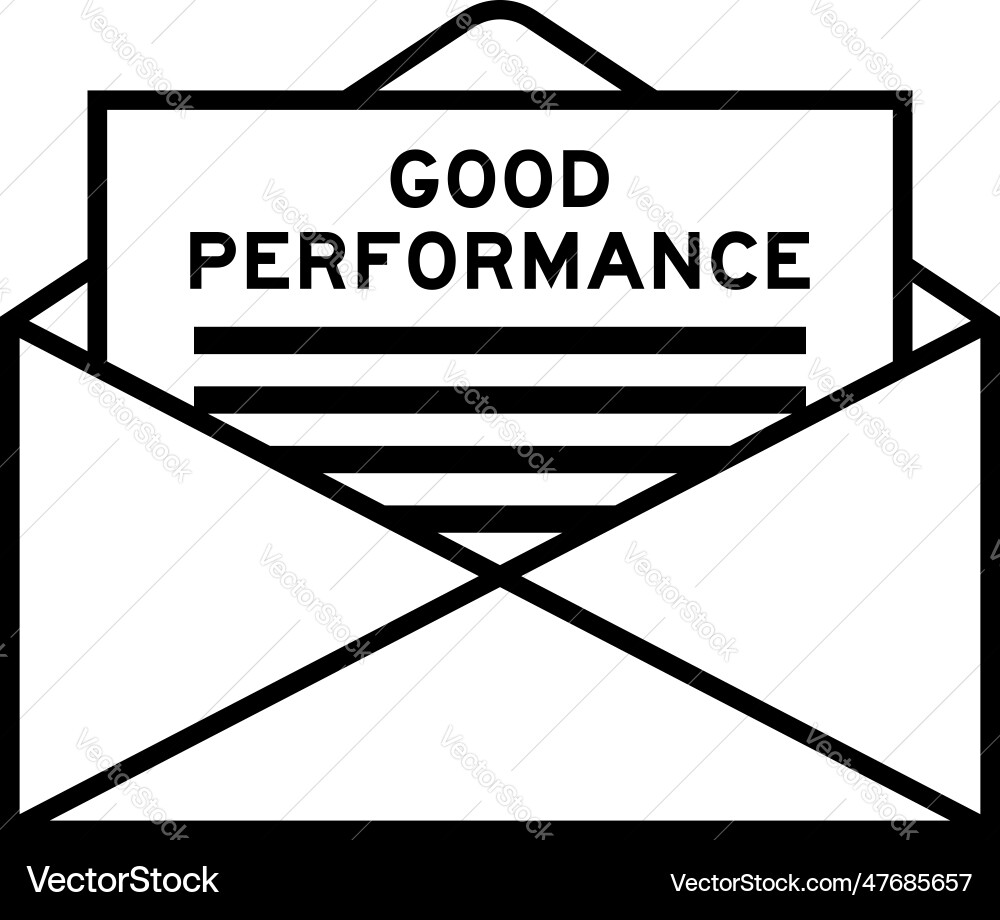 Envelope and letter sign with word good Royalty Free Vector