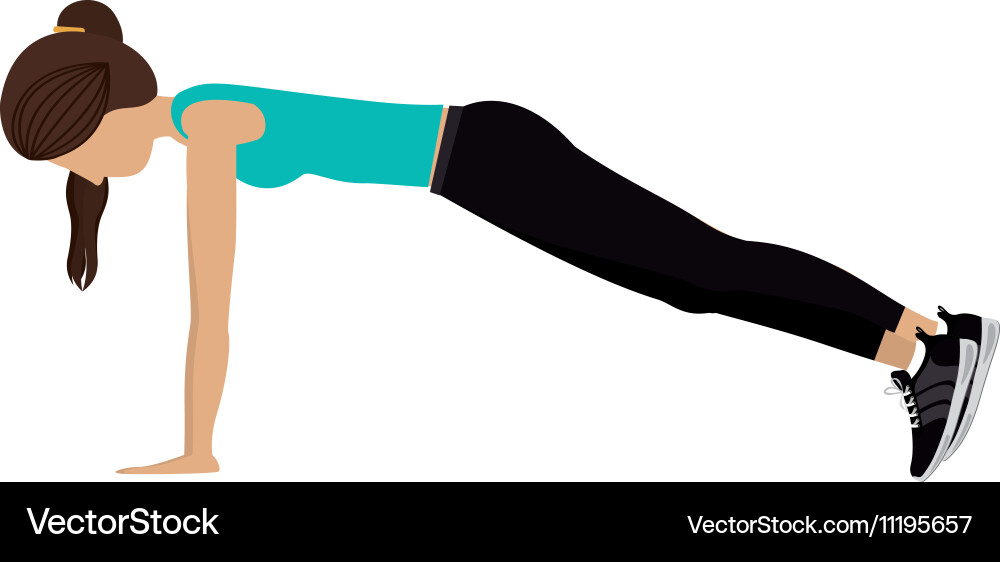 Fitness woman training Royalty Free Vector Image