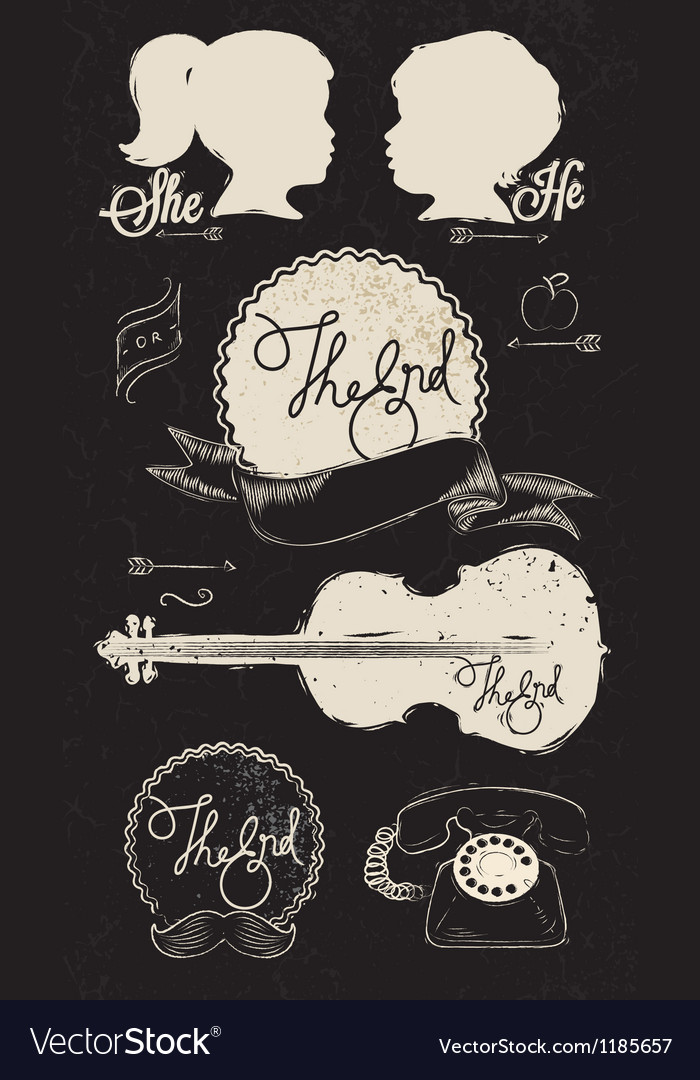 Label design elements Royalty Free Vector Image