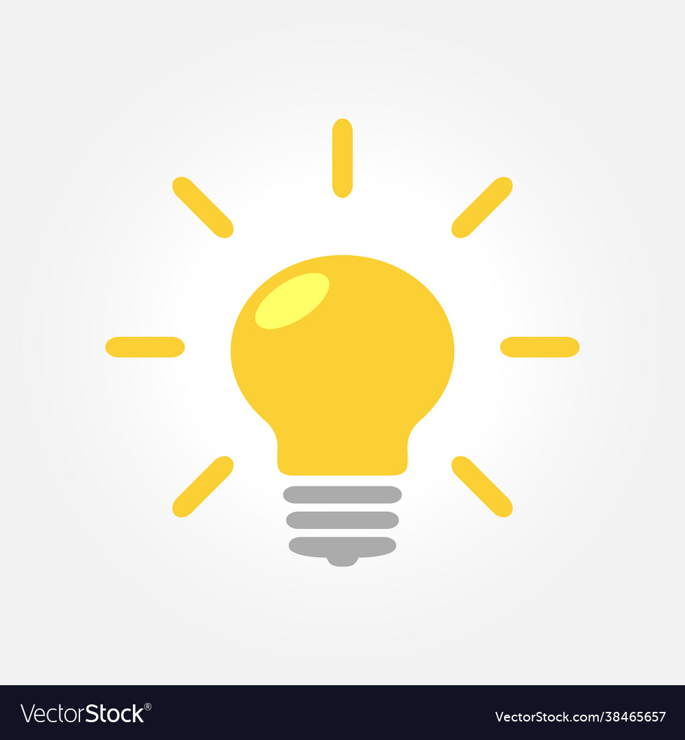 Light bulb sign symbol Royalty Free Vector Image
