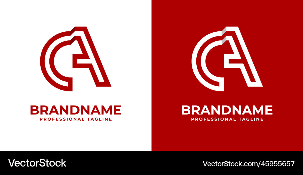 Modern letter ca logo suitable for any business Vector Image