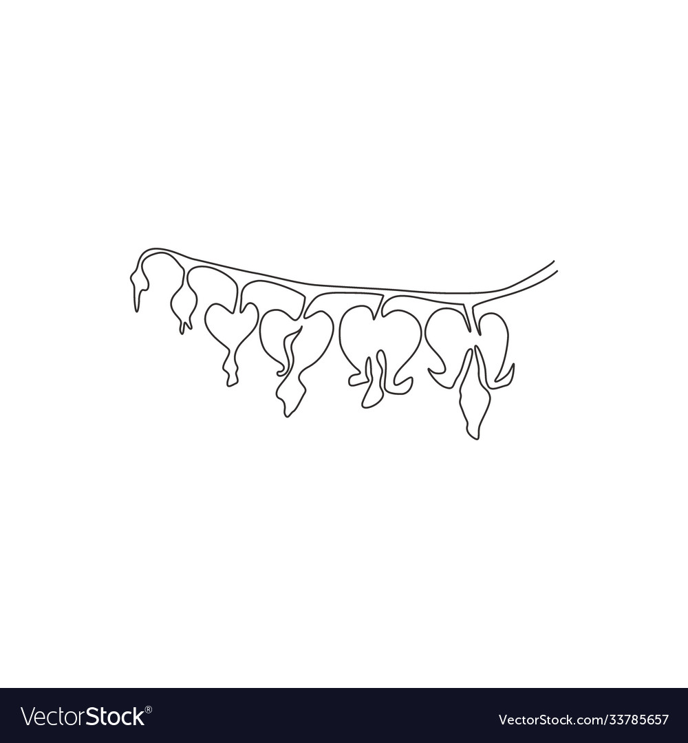 One continuous line drawing beauty fresh Vector Image