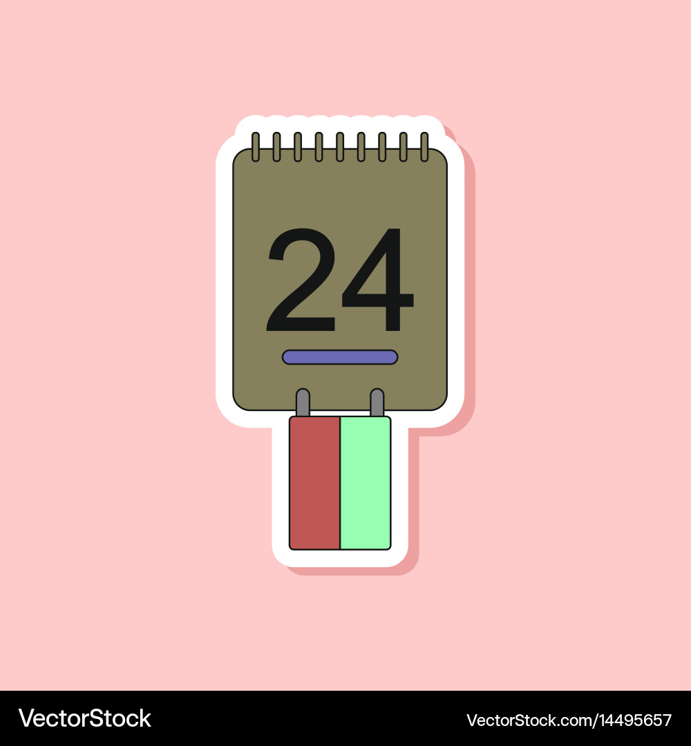 Paper sticker on stylish background calendar Vector Image