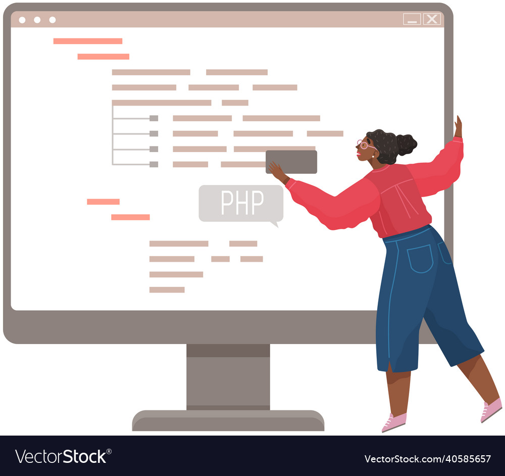 Programmer engineering and coding set Royalty Free Vector