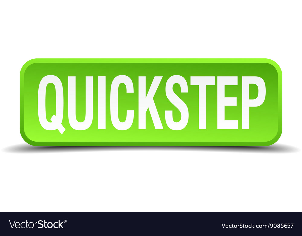 Quickstep green 3d realistic square isolated Vector Image Quickstep green 3d realistic square isolated Vector Image