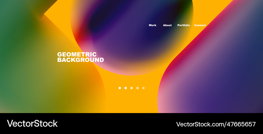 Round shapes and circles with liquid gradients Vector Image