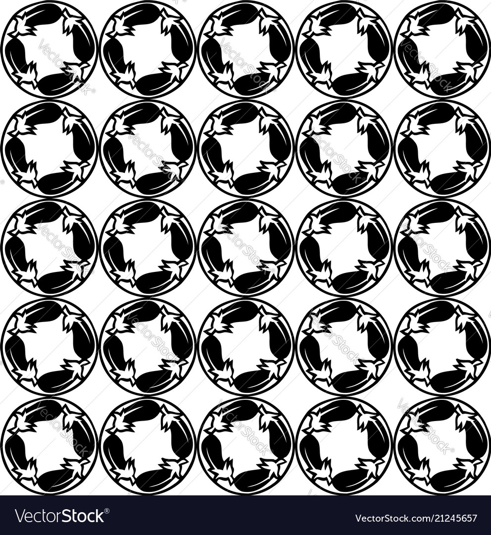 Seamless pattern black and white repeating Vector Image