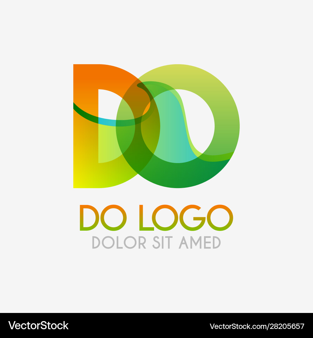 The do logo with striking colors and gradations Vector Image