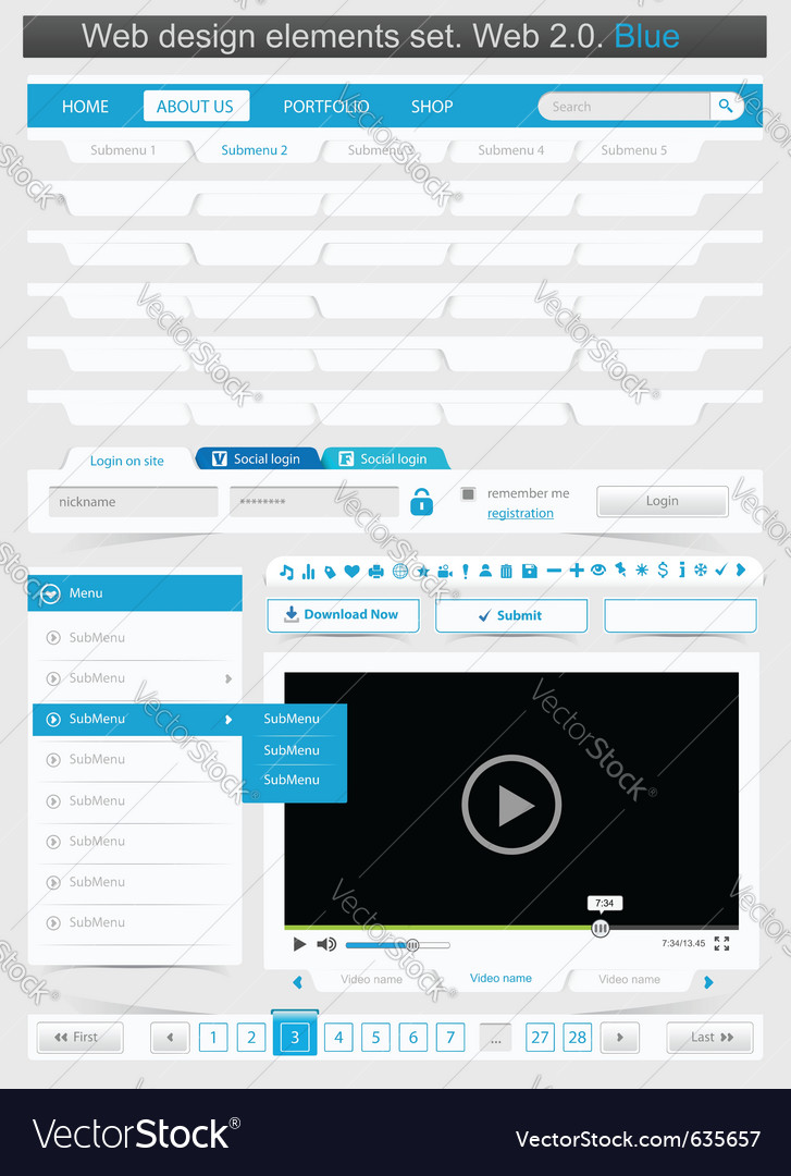 Web design template Royalty Free Vector Image - VectorStock