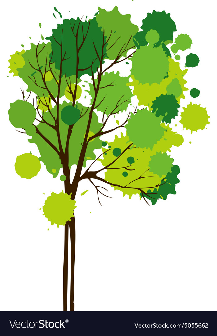 Background with tree Royalty Free Vector Image