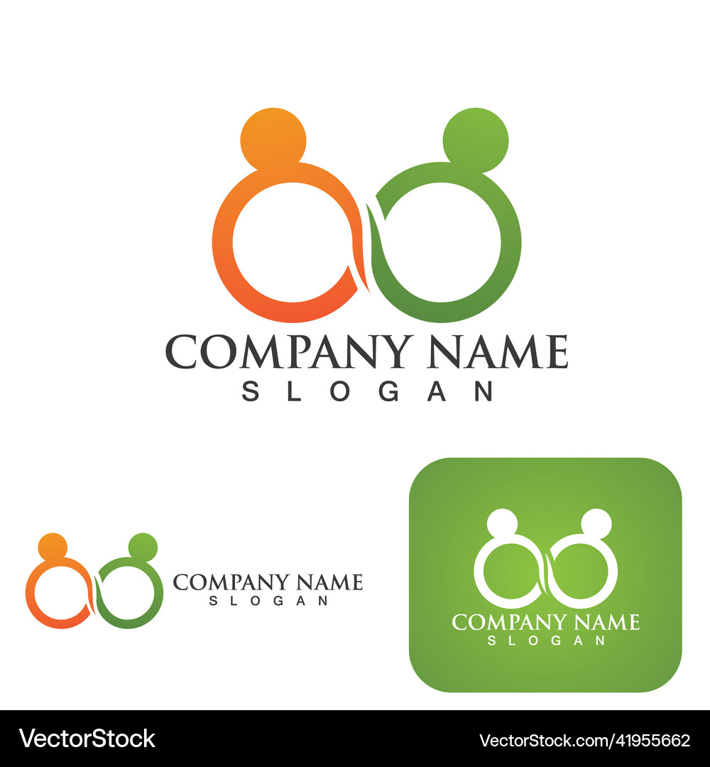 Community group logo network and social icon Vector Image