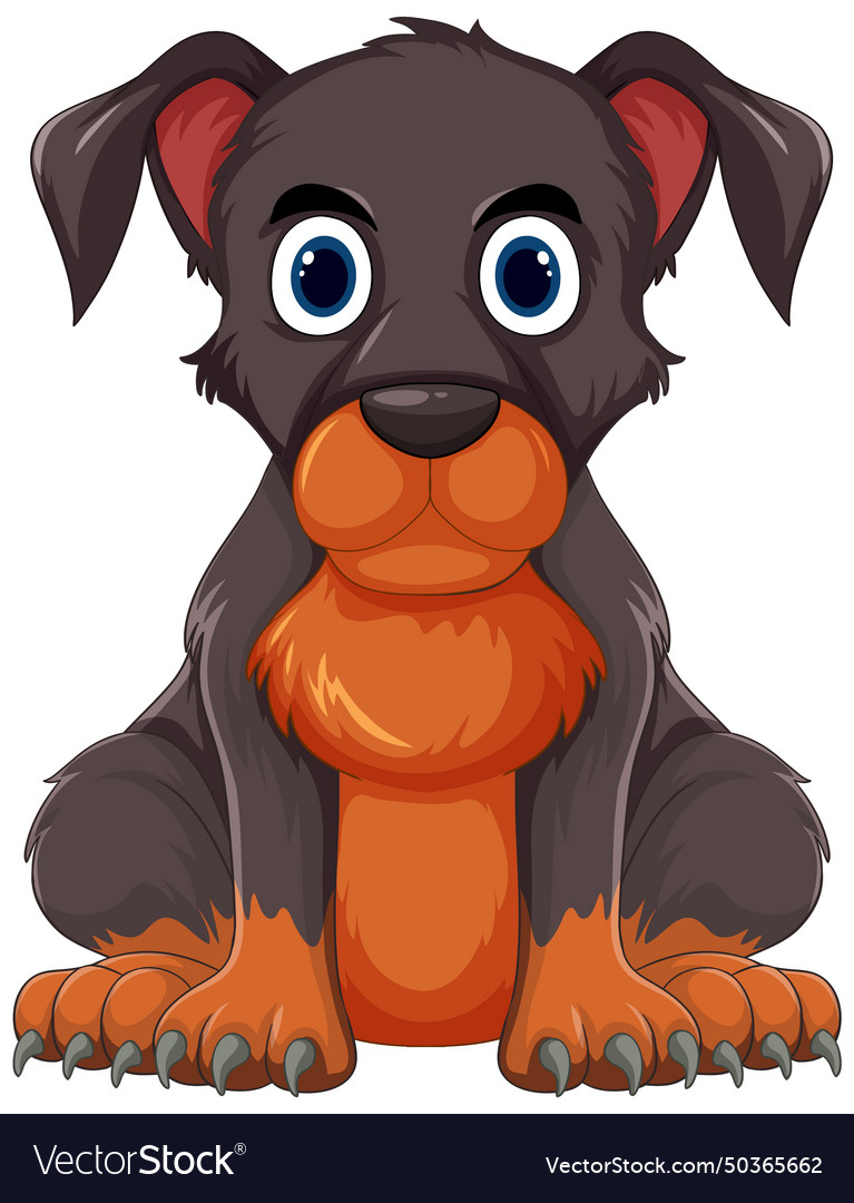 Cute of a brown puppy Royalty Free Vector Image