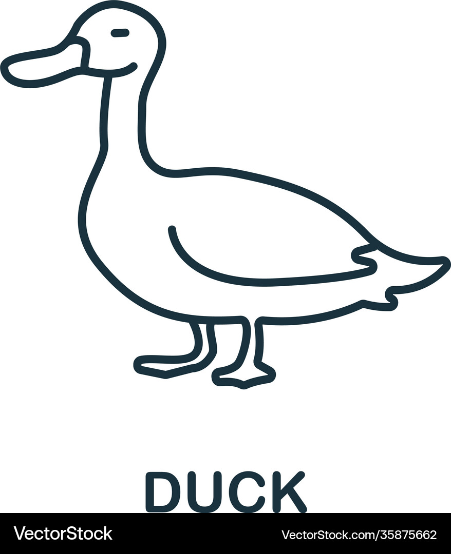 Duck icon from home animals collection simple Vector Image