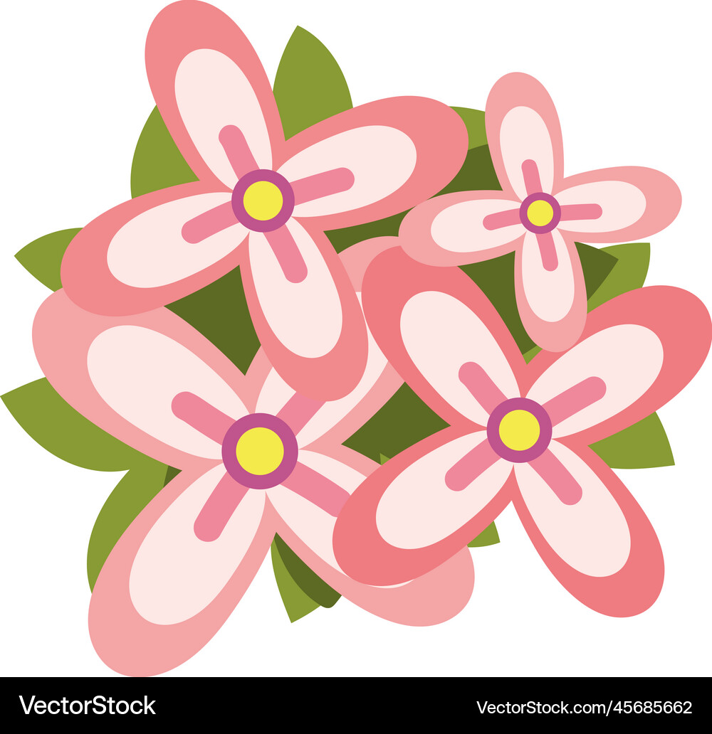 Flowers and foliage spring Royalty Free Vector Image