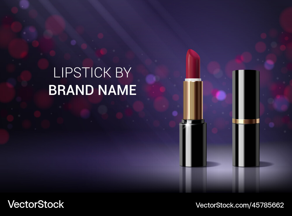 Lip makeup poster Royalty Free Vector Image - VectorStock