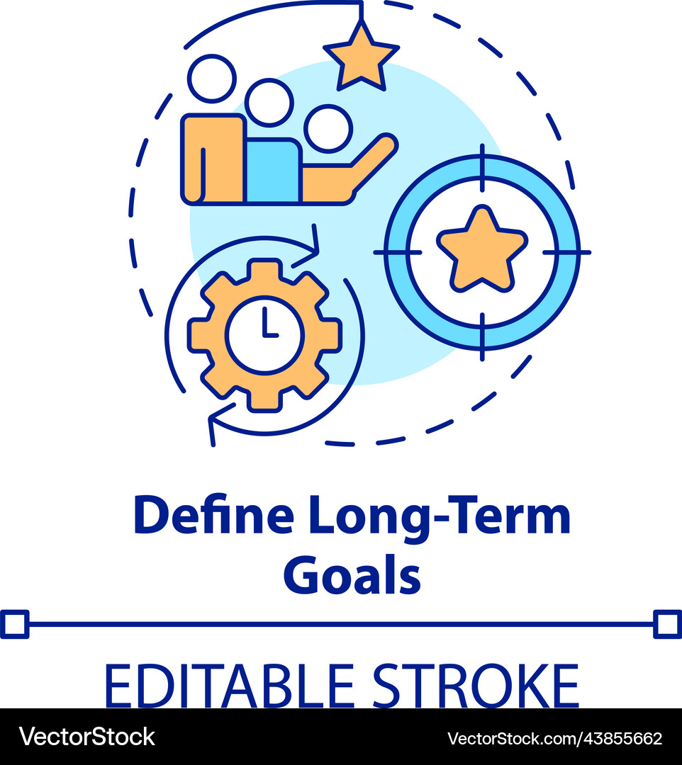 Long Term Goals Concept Icon Royalty Free Vector Image