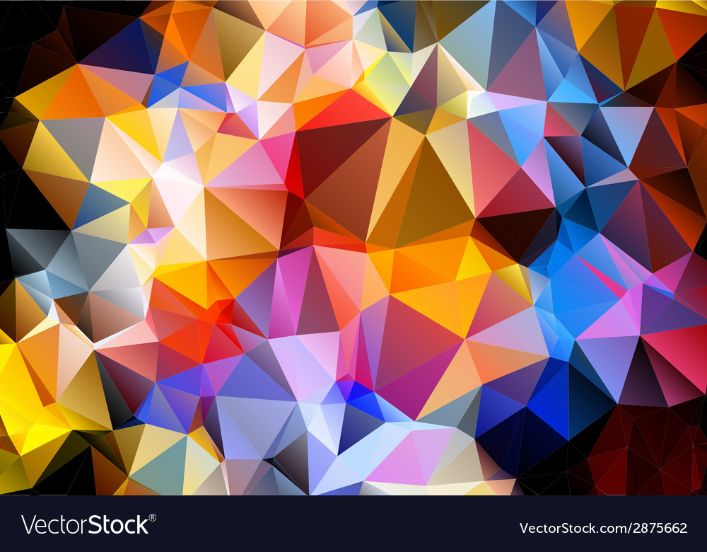 Multicolored background polygon Royalty Free Vector Image