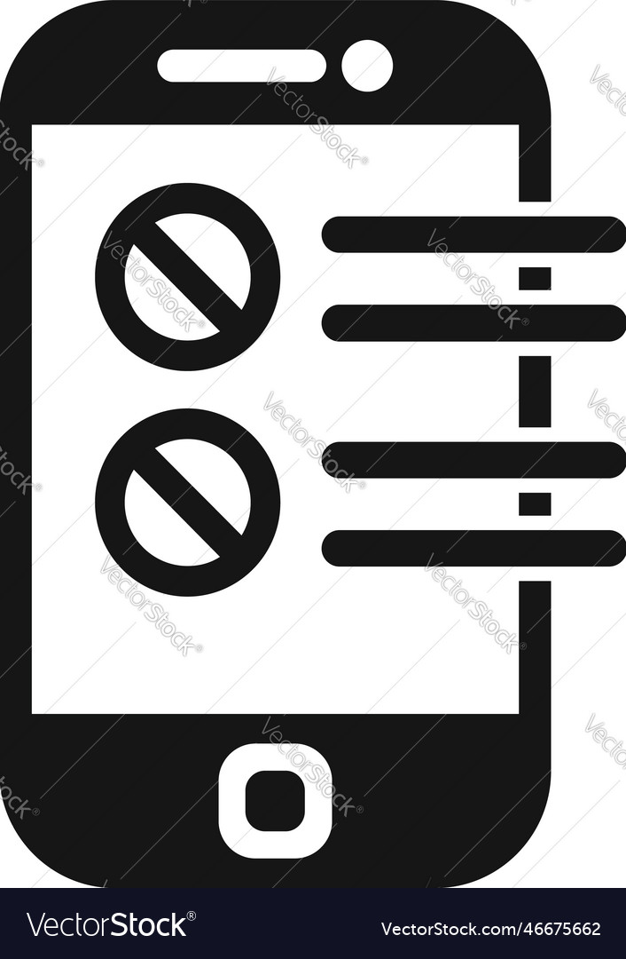 Smartphone data icon simple digital user Vector Image